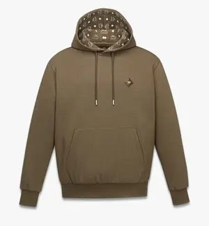 Mcm Essential Logo Patch Ponte Hoodie - Khaki