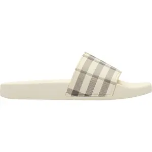 Burberry Furley Check Slide Sandal - Light Beige