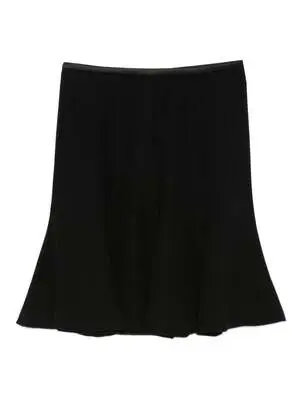 Black Flared Mini Skirt
