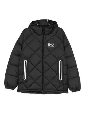 Emporio Armani EA7 Emporio Armani Quilted Coat - Black