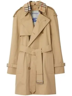 Burberry Cotton Trench Coat - Beige