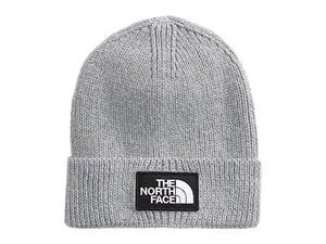 The North Face Tnf Logo Box Cuffed Beanie - Tnf Medium Grey Heather