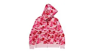 A BATHING APE Abc Dot Shark Full Zip Hoodie - Pink