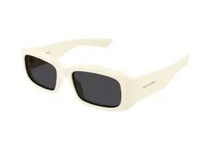 Saint Laurent Square Frame Sunglasses - Ivory Ivory Black/black (sl 809/005)