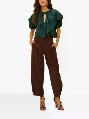 Farm Rio Cut-out Ruffled Blouse