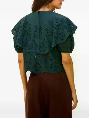 Farm Rio Cut-out Ruffled Blouse