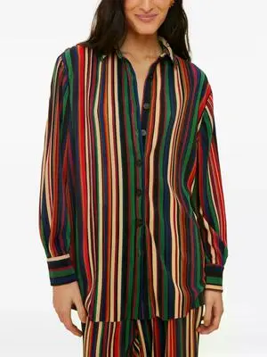 Farm Rio Striped Buttoned Shirt