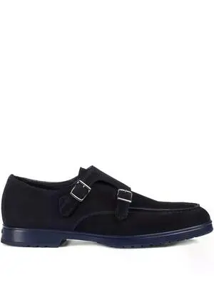 DOUCAL'S Suede Double-buckle Monk Shoes