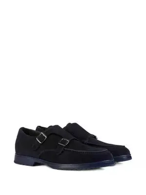 DOUCAL'S Suede Double-buckle Monk Shoes