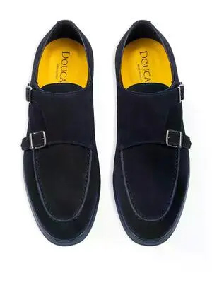 DOUCAL'S Suede Double-buckle Monk Shoes