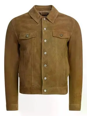 ALTUM Pocketed Suede Jacket - Brown