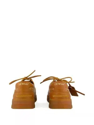 Off-White Leather Boat Shoes