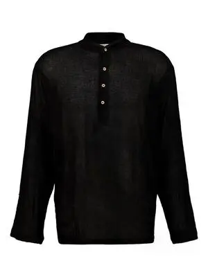 Spiritum Tulum Gauze Coconut-shell Button Shirt