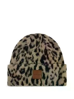 Coach Leopard-print Beanie - Neutrals