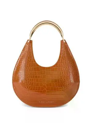 Elisabetta Franchi Crocodile-embossed Medium Tote Bag - Brown