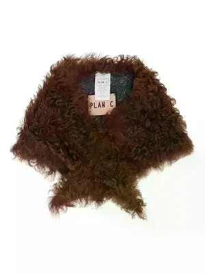 Plan C Shearling Scarf - Brown