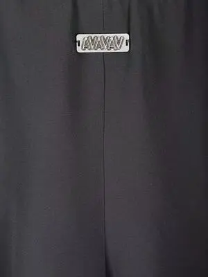 AVAVAV Tulle Trim Logo Plaque Mini Skirt