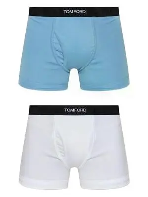 TOM FORD Logo-waistband Boxers - Blue