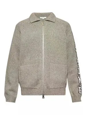 Maison Kitsuné Lettering Zip Cardigan