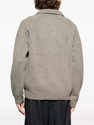 Maison Kitsuné Lettering Zip Cardigan