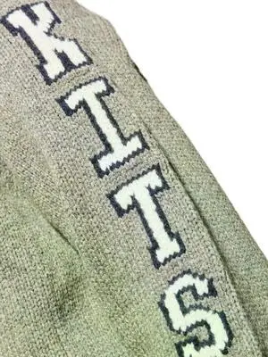Maison Kitsuné Lettering Zip Cardigan