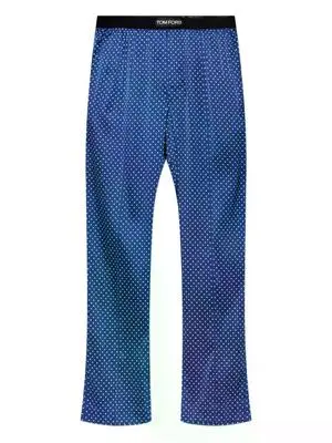 TOM FORD Polka-dot Pattern Pyjama Pants - Blue