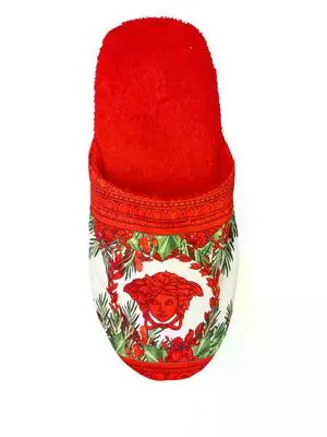 Versace Baroque-print Slippers