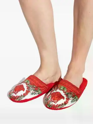 Versace Baroque-print Slippers