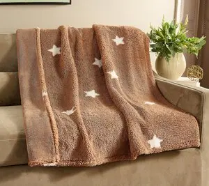 BY JILL MARTIN 60x70 Reversible Sherpa Printed Throw - One-color