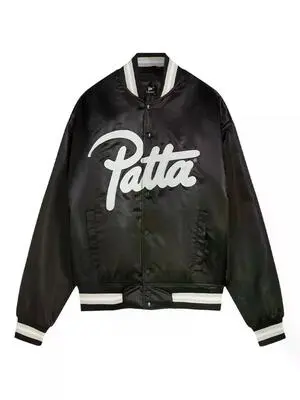 PATTA Logo-print Bomber Jacket - Black