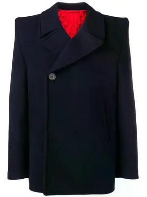 Balenciaga Squared Shoulder Short Pea Coat