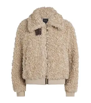 Maje Bouclé Bomber Jacket