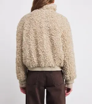 Maje Bouclé Bomber Jacket