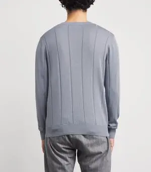 Eleventy Cotton-cashmere Ribbed Sweater