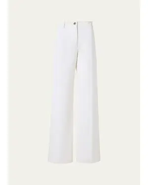 Akris Finnian Wide-leg Denim Pants