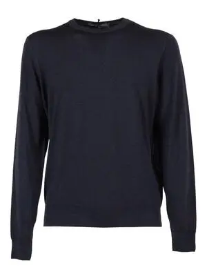 PHI FDL Girocoll Long Sleeve Crew Neck Sweater - Blue