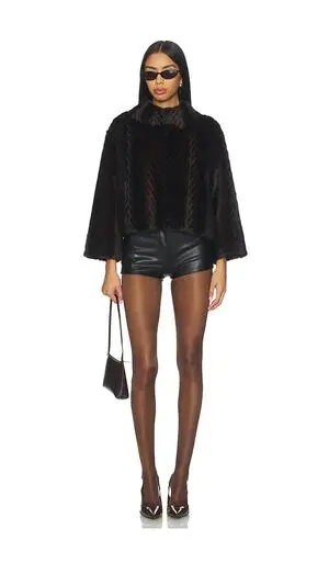 Jocelyn Faux Mink Pullover Sweatshirt