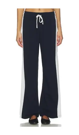 Michael Lauren Lux Track Pant - Navy & Milk