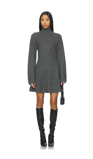 Naadam Cashmino Mini Turtleneck Dress - Granite