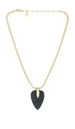 Ettika Midnight Solstice Pendant Choker Necklace - Black & Gold