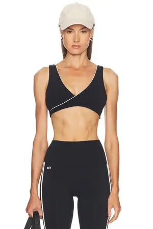 SET ACTIVE Airluxe Breathe Contrast Wrap Bra