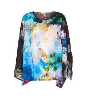 YAVI Yavi Printed Oversized Shirt - Multicolour