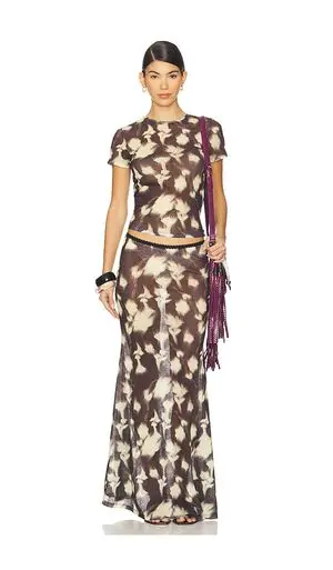 SIEDRES Arden Printed Sheer Top