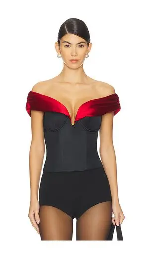 Majorelle Off-the-shoulder Corset Top