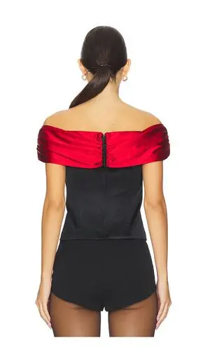 Majorelle Off-the-shoulder Corset Top