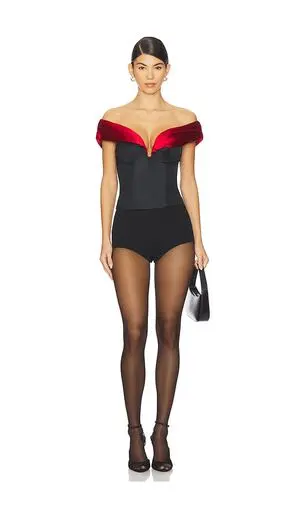 Majorelle Off-the-shoulder Corset Top