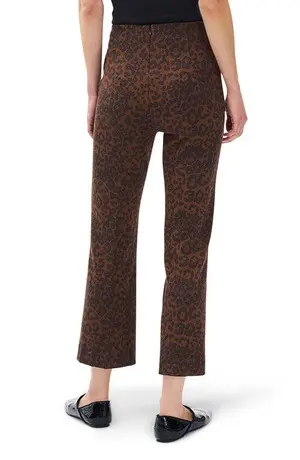 Rag & Bone Irina Print Ponte Flare Ankle Pants - Leopard