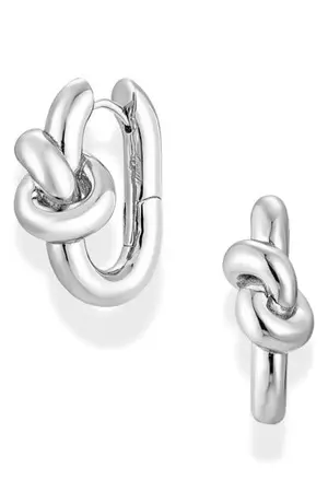 MOD + JO Karina Knot Hoop Earrings - Silver