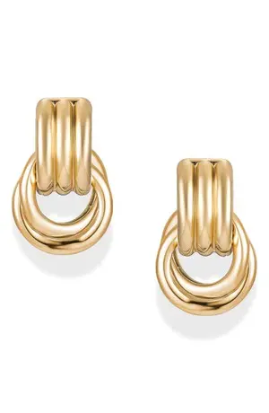 MOD + JO Olsen Convertible Hoop Earrings - Gold