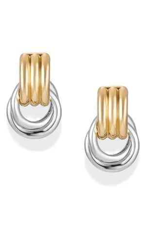 MOD + JO Olsen Convertible Hoop Earrings - Two Tone